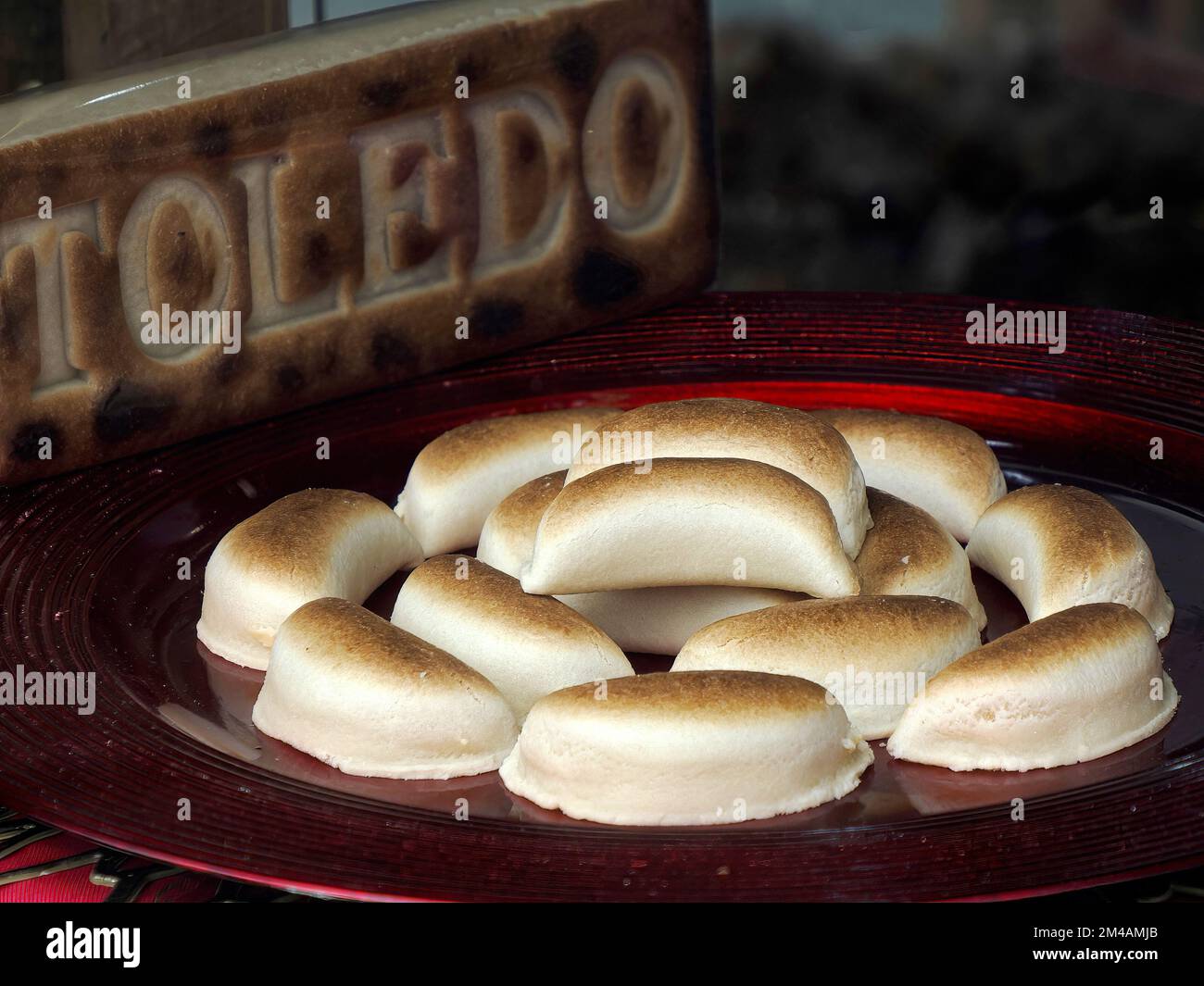 Toledo Spain christmas Traditional marzipan sweet made with almond mill ...