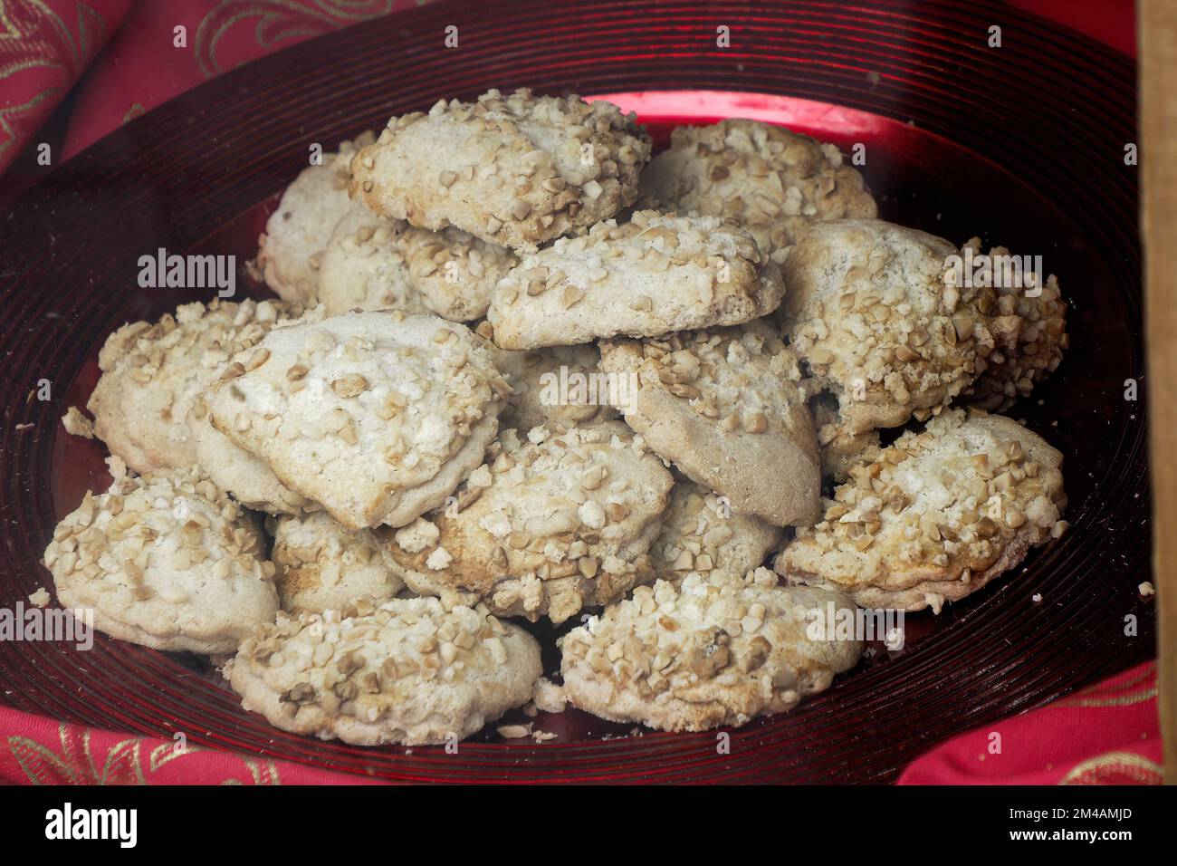 Toledo Spain christmas Traditional marzipan sweet made with almond mill ...