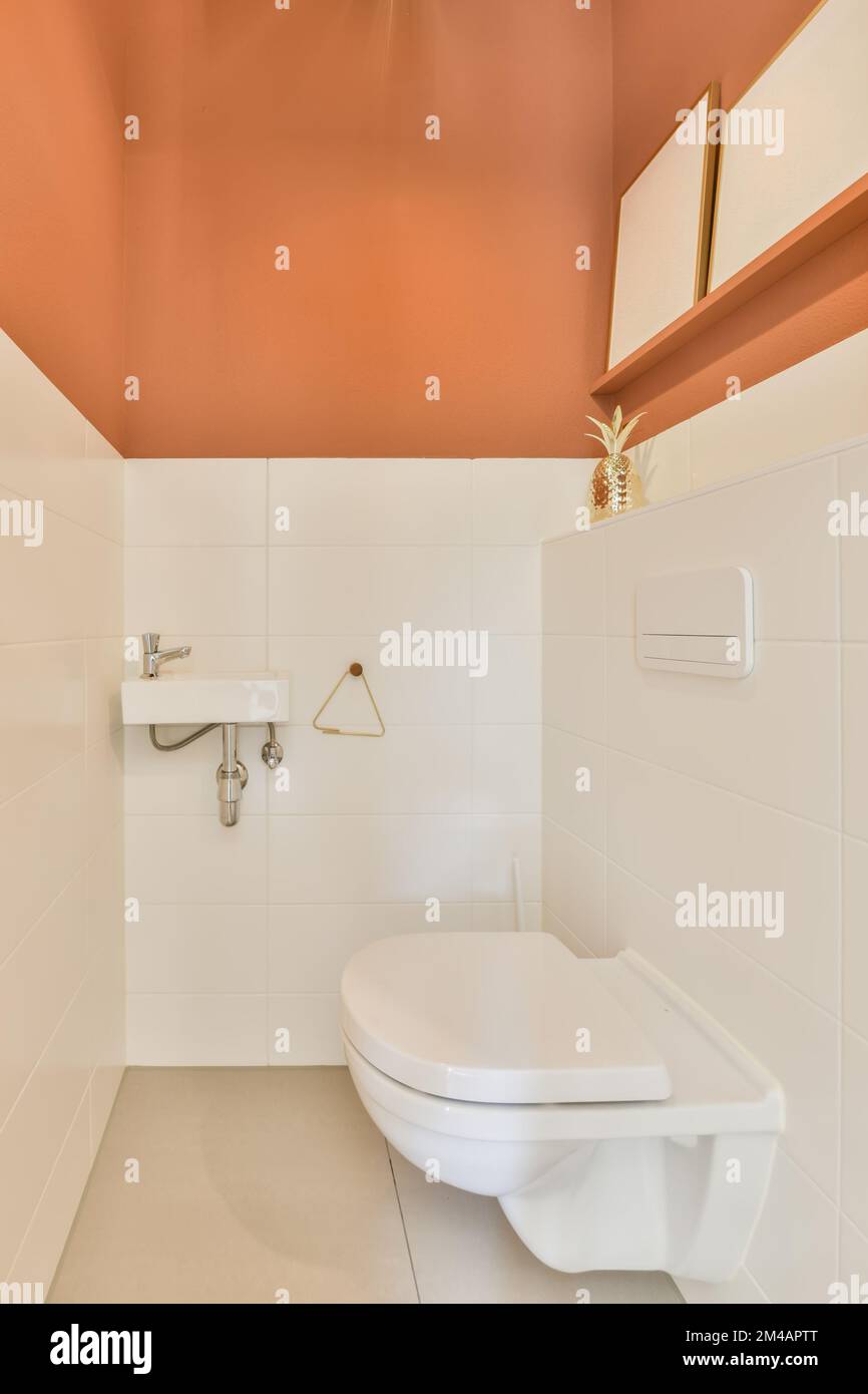 From above toilet bowl in a sink with white walls Stock Photo - Alamy