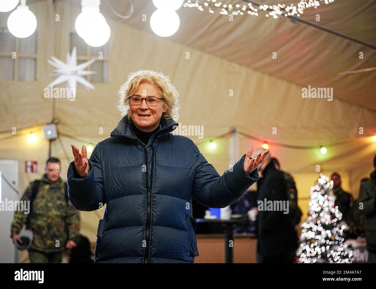 Lest, Slovakia. 20th Dec, 2022. Christine Lambrecht (SPD), Federal ...