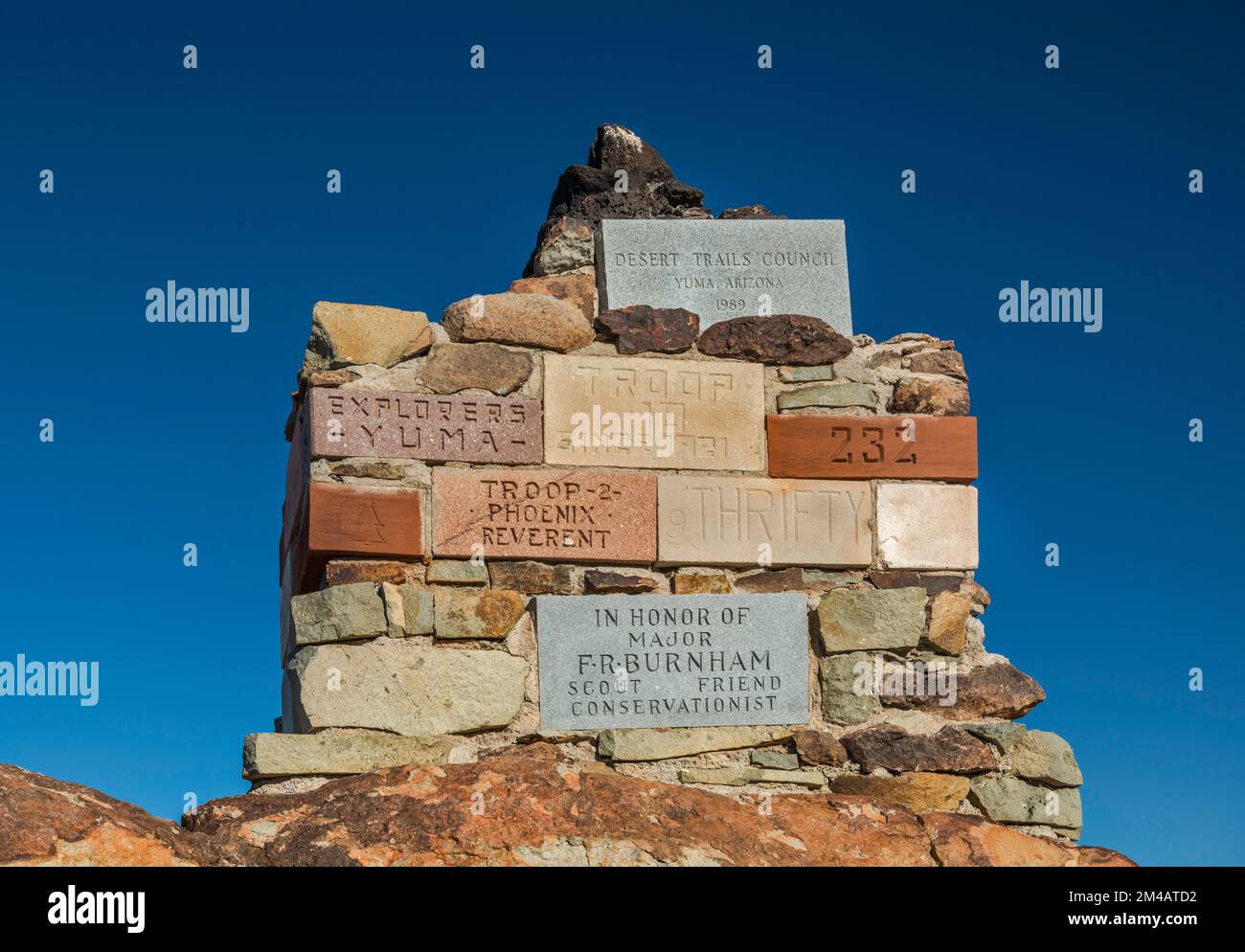 Major FR Burnham & Cabeza Prieta Dedication Memorial, near Tule Well ...