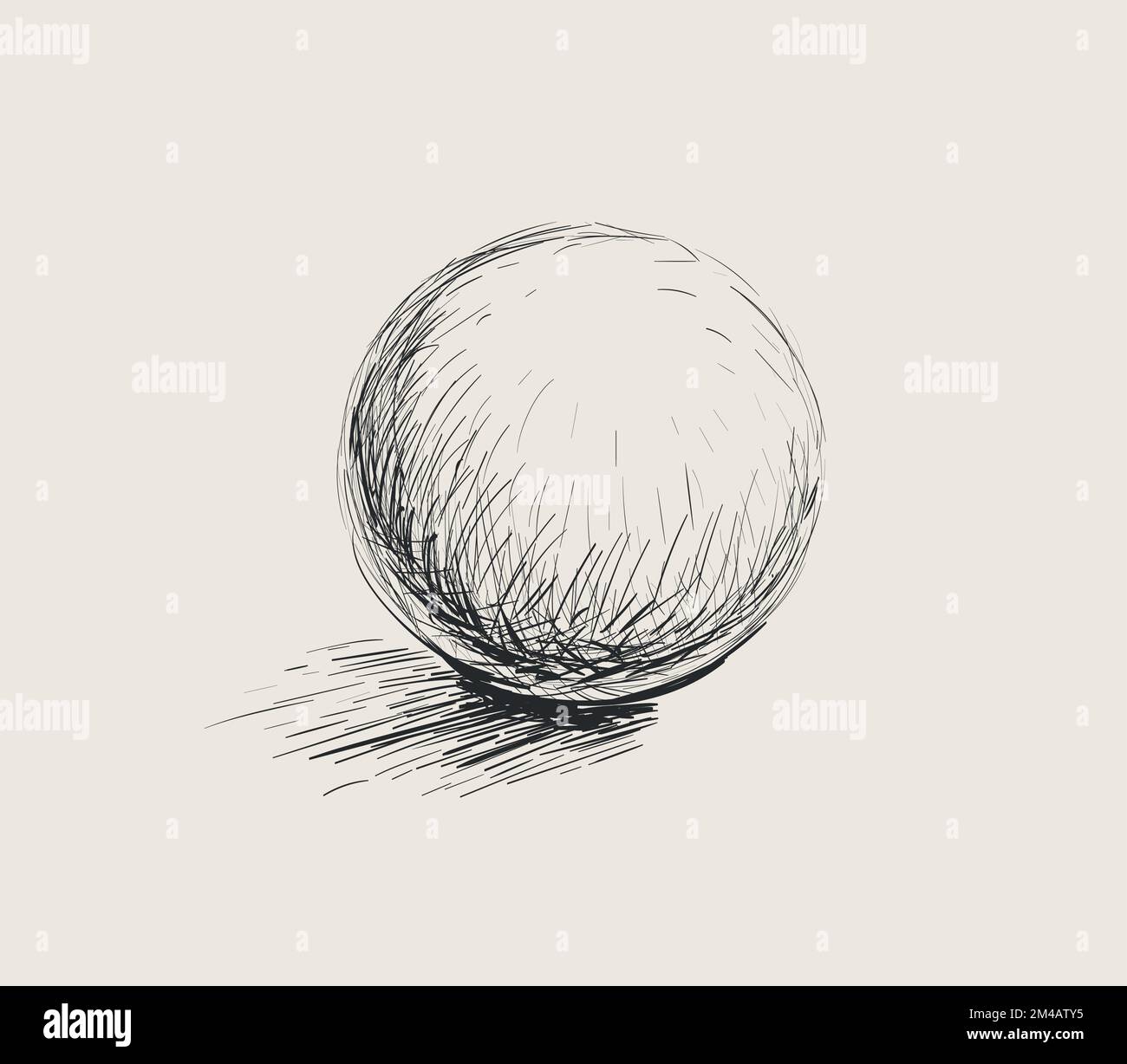 Hand-drawn sphere. Ball Hand Drawn Sketch Stock Vector Image & Art - Alamy