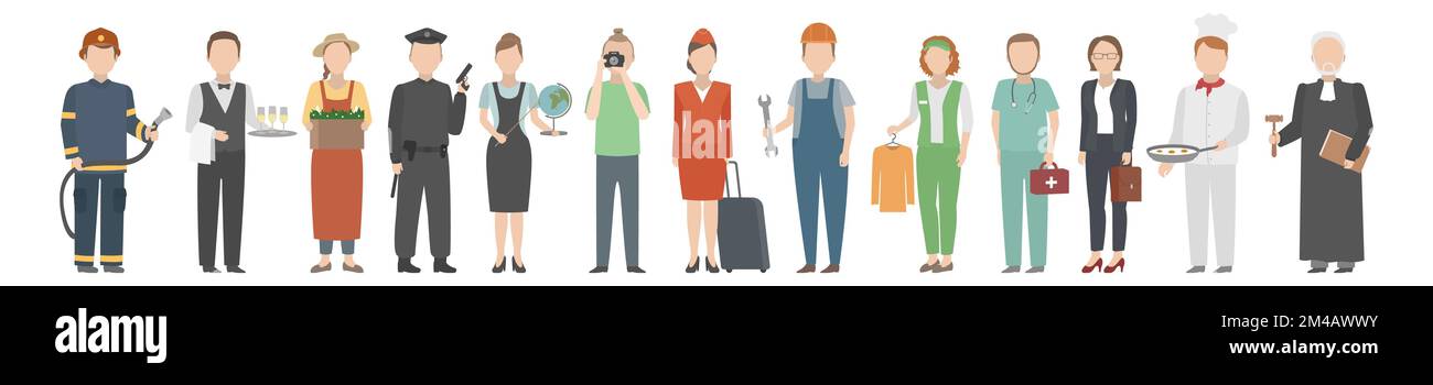People of diverse occupations. Vector illustration Stock Vector Image ...