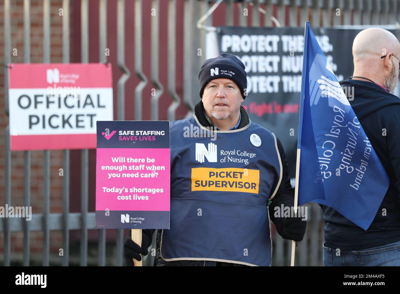 Members of the Royal College of Nursing (RCN) on the picket line ...