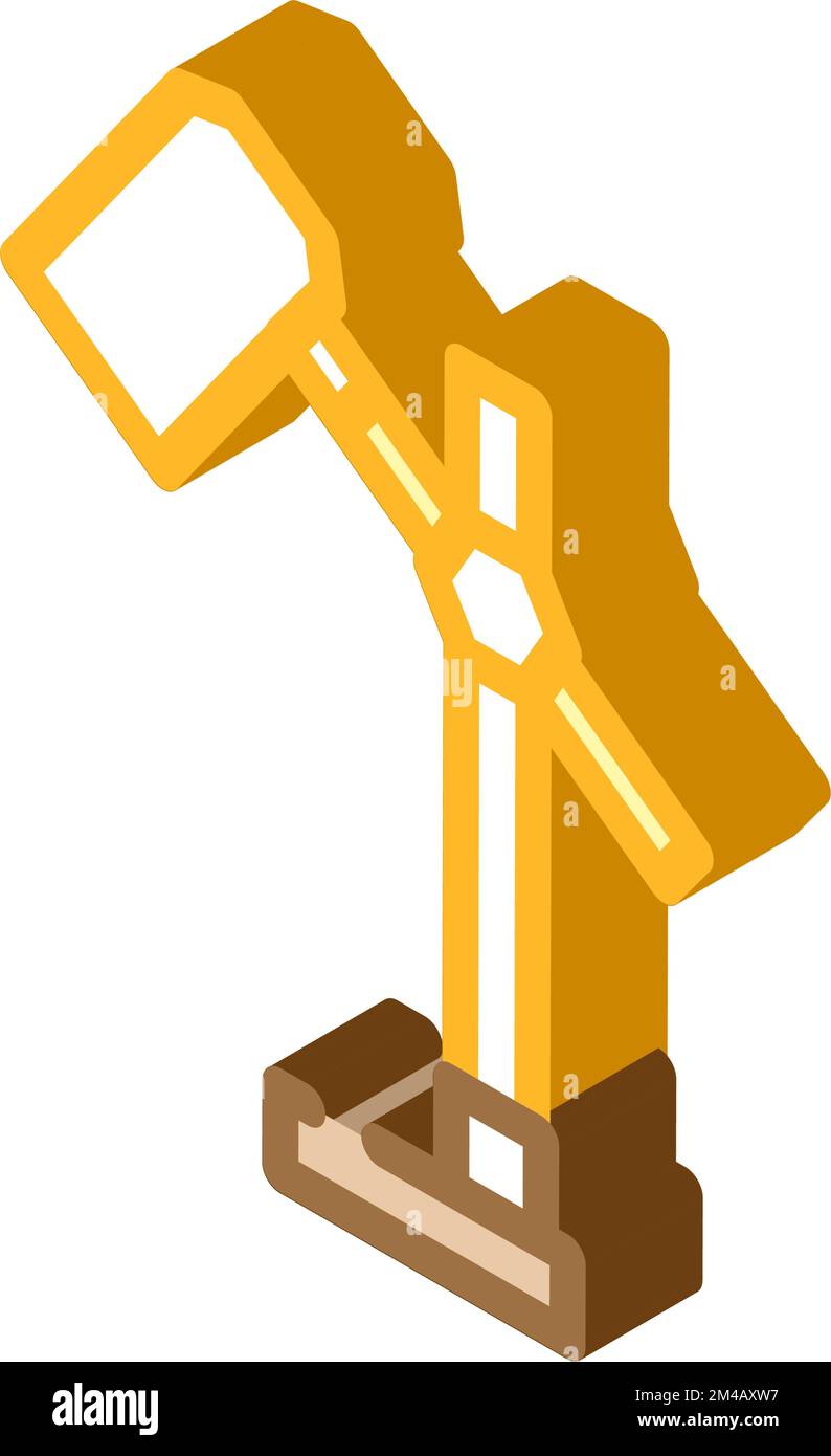 desktop table lamp isometric icon vector illustration Stock Vector ...