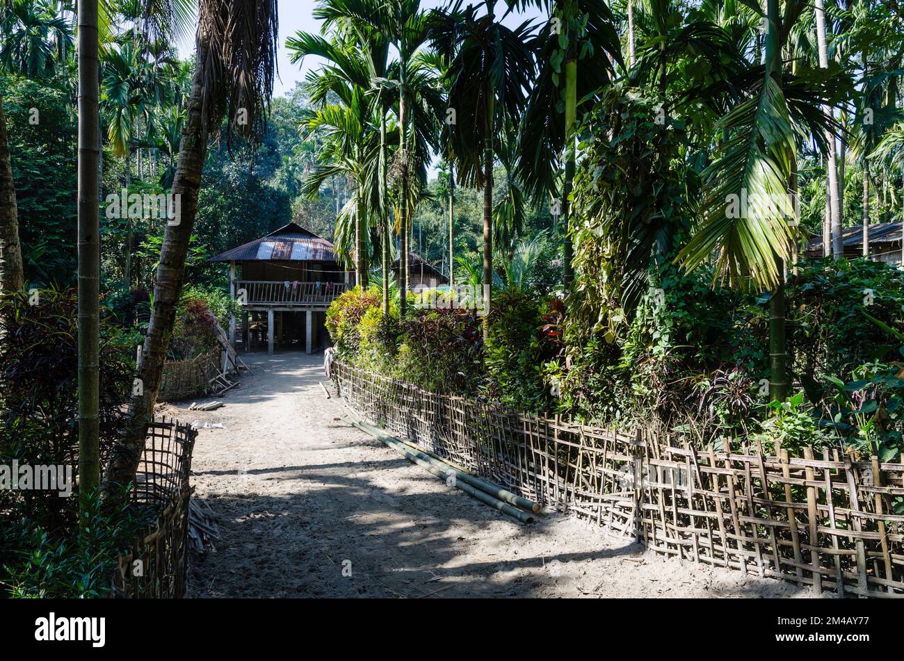 People of the Deori-Tribe still live the traditional way in villages ...