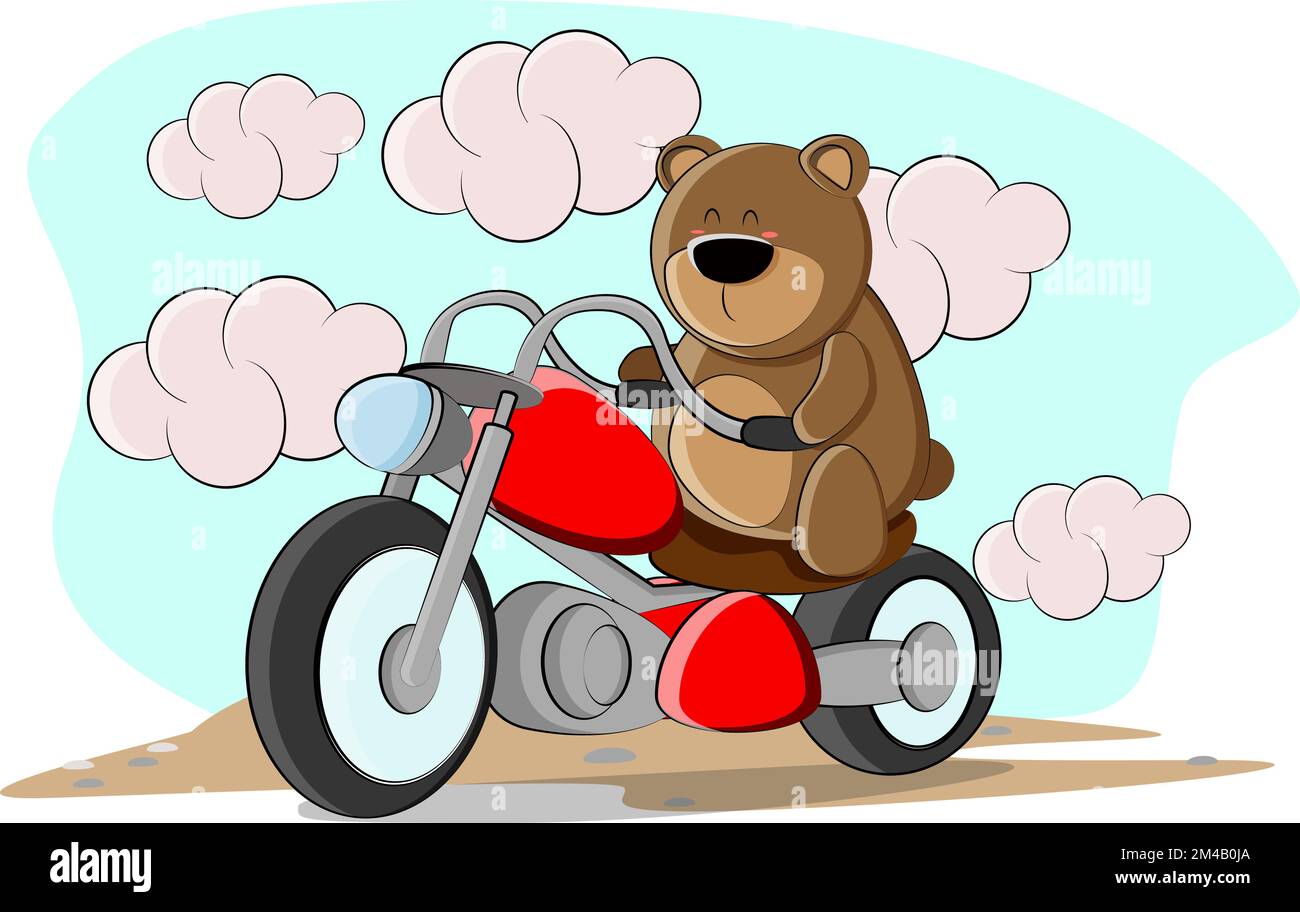 Adorable dog and motorcycle Stock Vector Images - Alamy