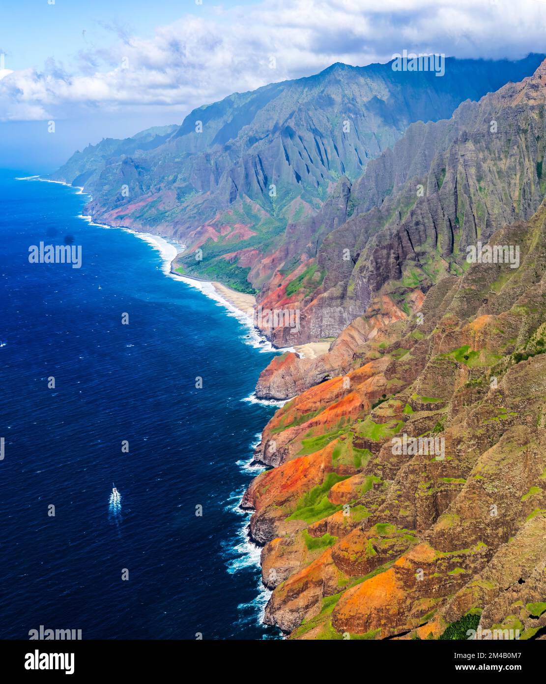 An aerial vertical view of an island Stock Photo - Alamy