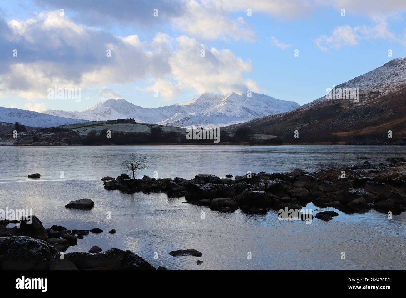 snowdonia snowdon winter wales Stock Photo - Alamy