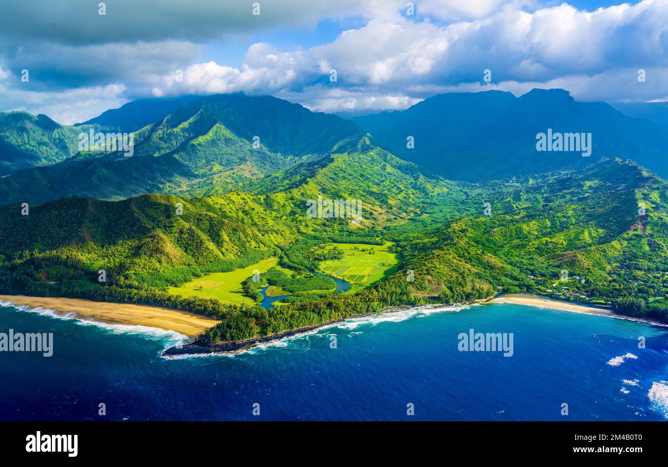 An aerial view of an island Stock Photo - Alamy