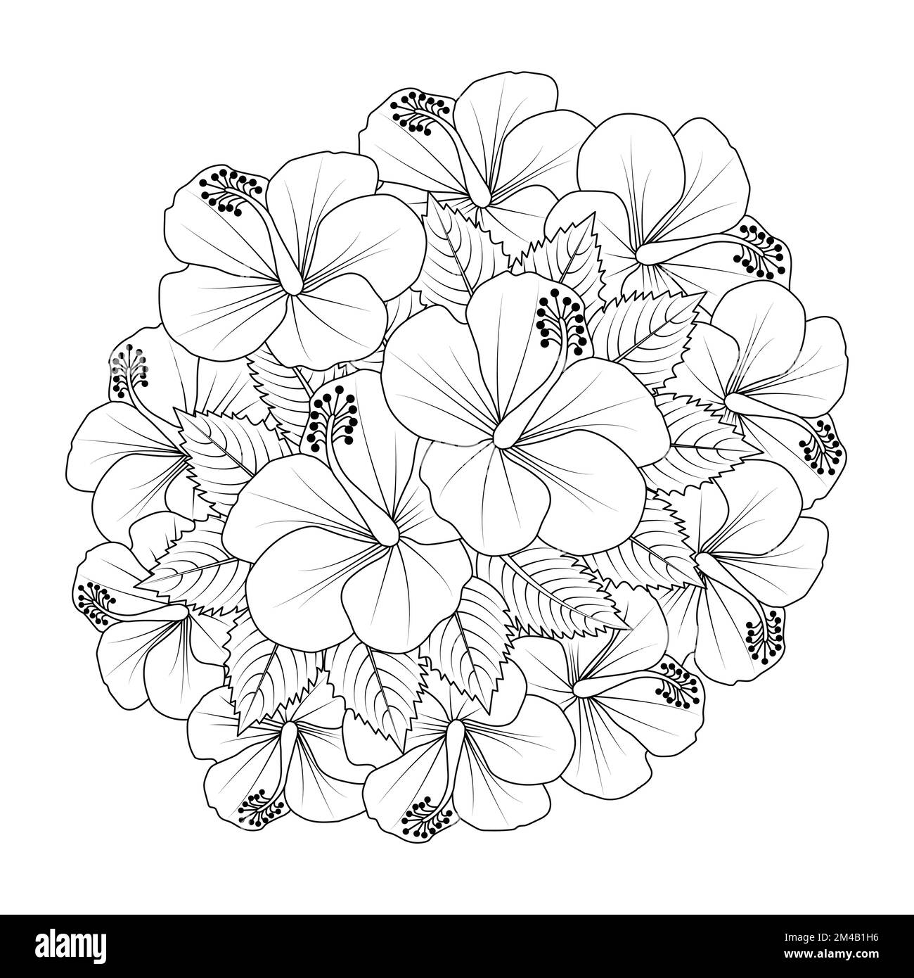 Bunga Raya Colouring Page