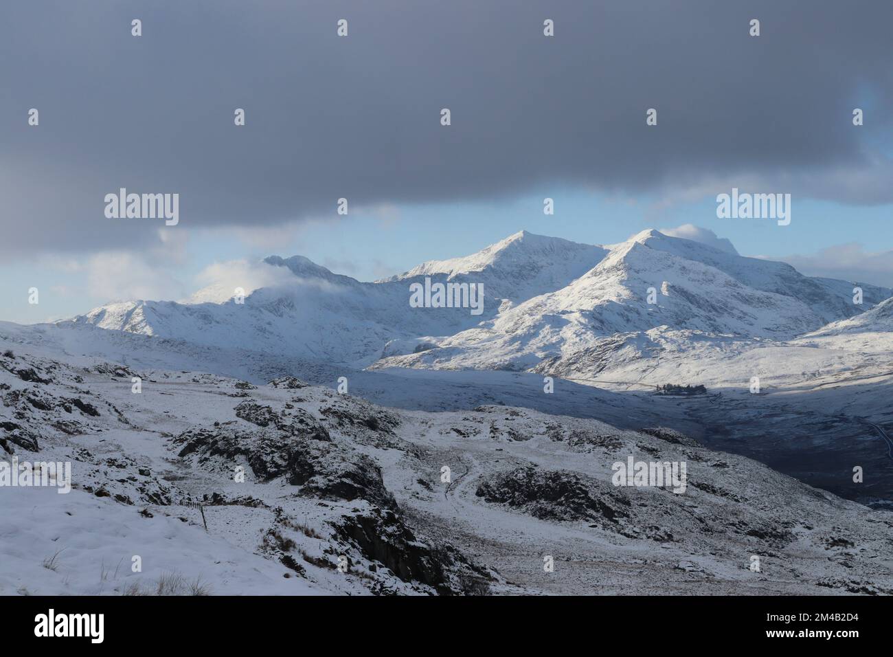 snowdonia snowdon winter wales Stock Photo - Alamy
