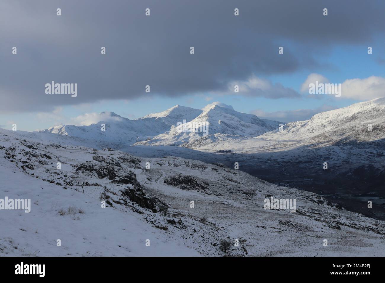 snowdonia snowdon winter wales Stock Photo - Alamy