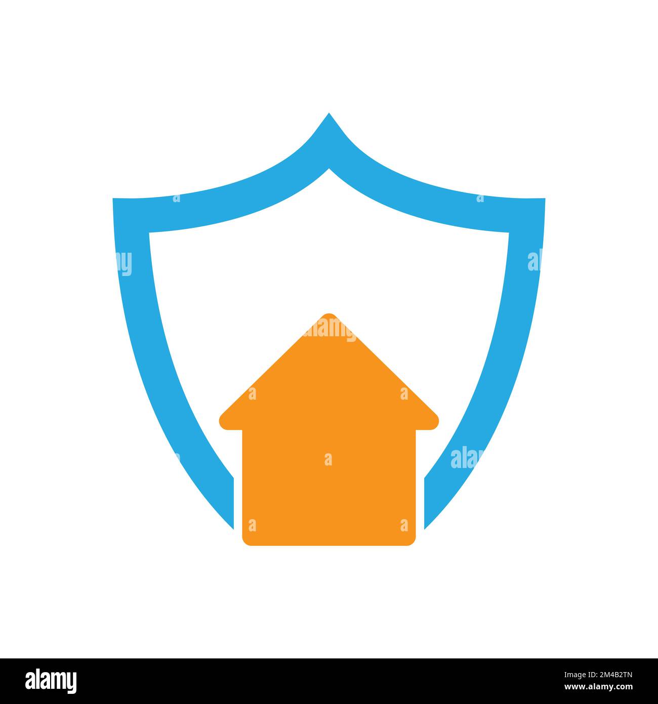 Safe home icon. Real estate security icon. Shield icon with house ...