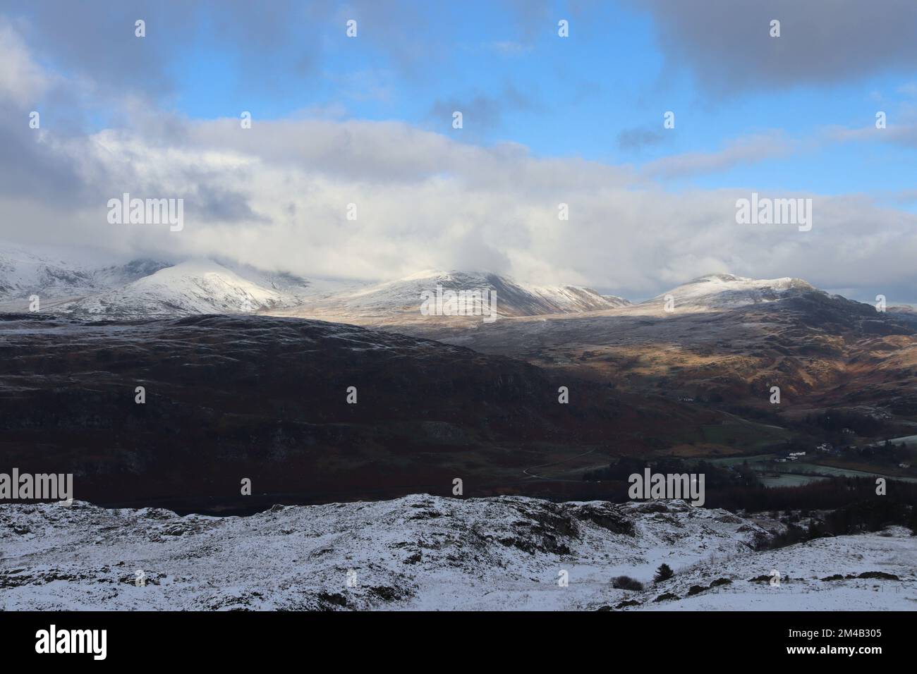 snowdonia snowdon winter wales Stock Photo - Alamy