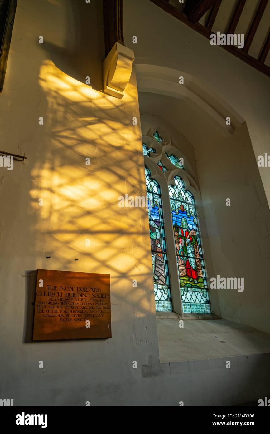 The interior of St Marys church Lower Higham Kent Stock Photo - Alamy