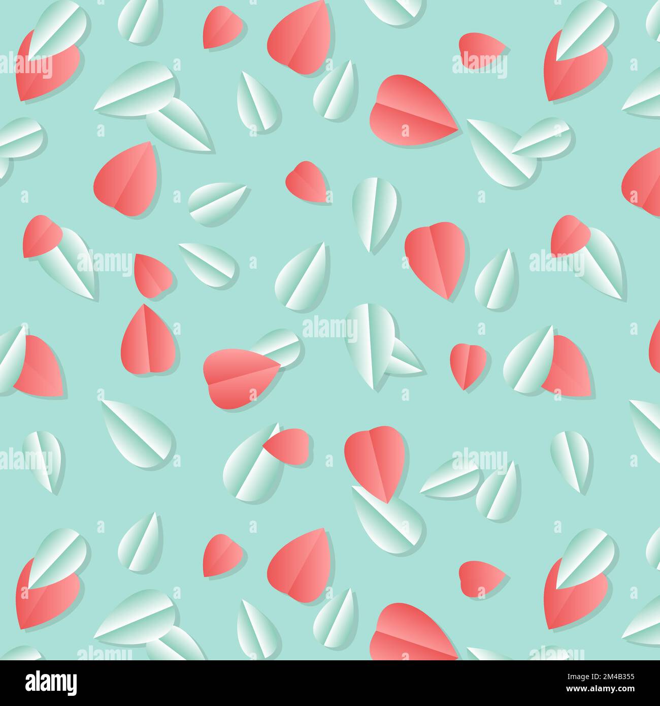 Romantic pattern with flower petals on blue background. For the Wedding ...