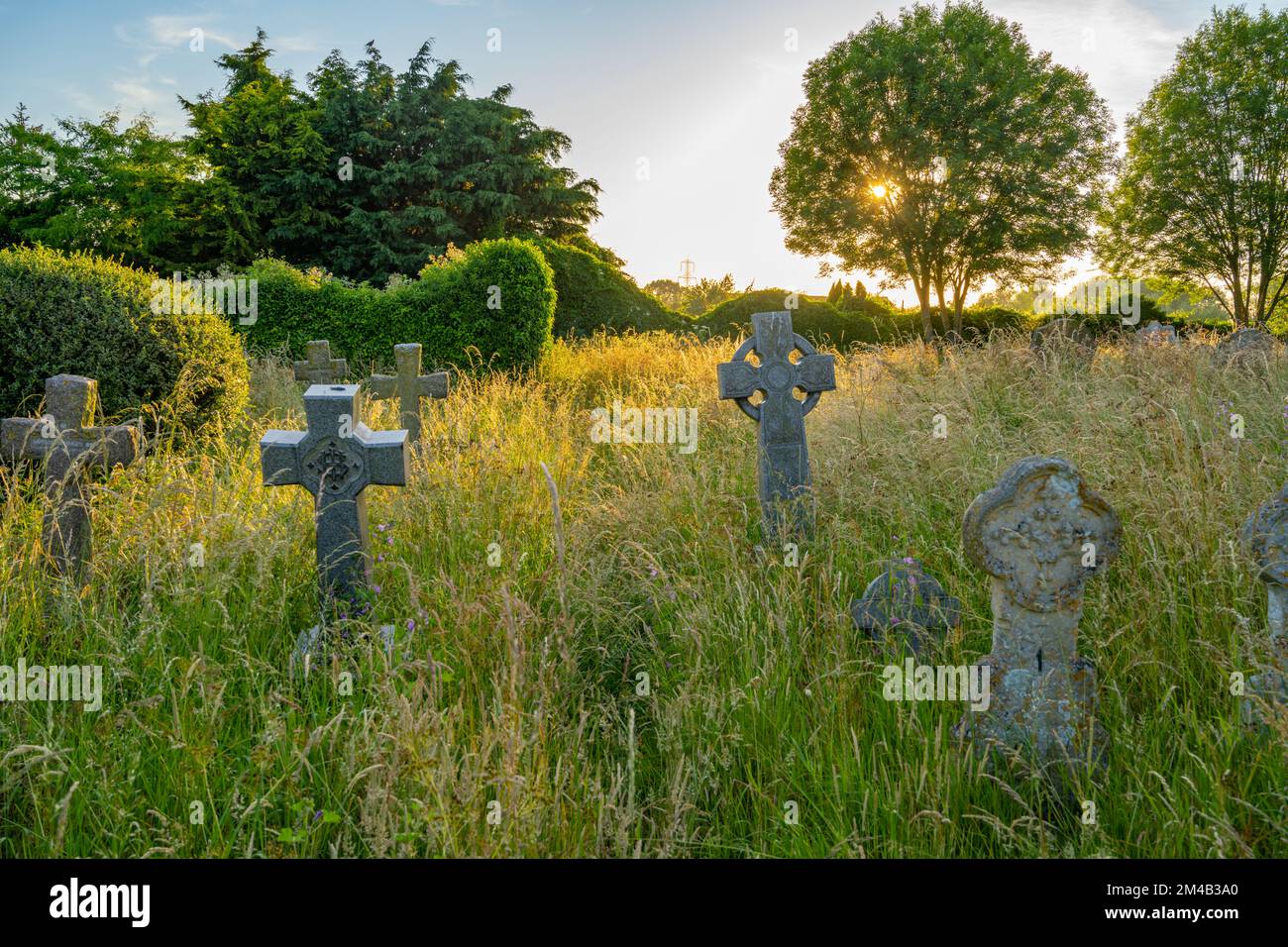The church yard of St Marys church Lower Higham Kent Stock Photo - Alamy