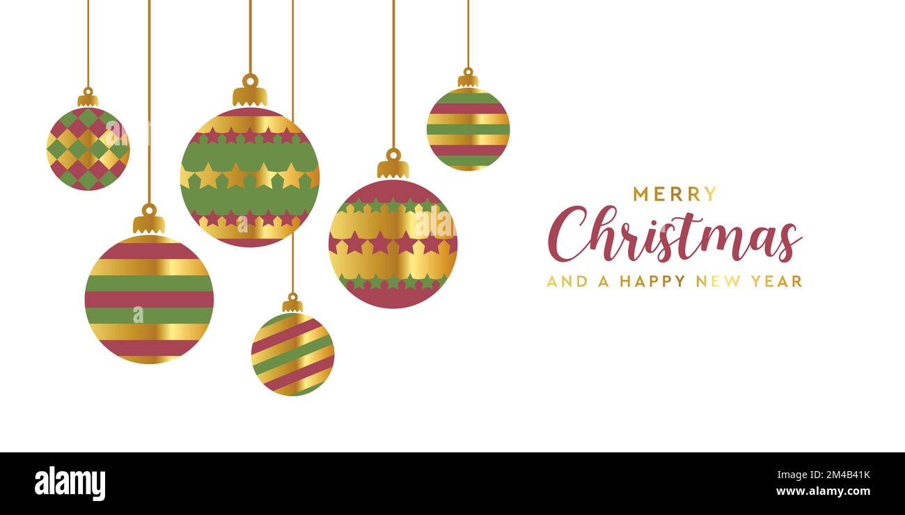 christmas bauble decoration different pattern and confetti Stock Vector ...