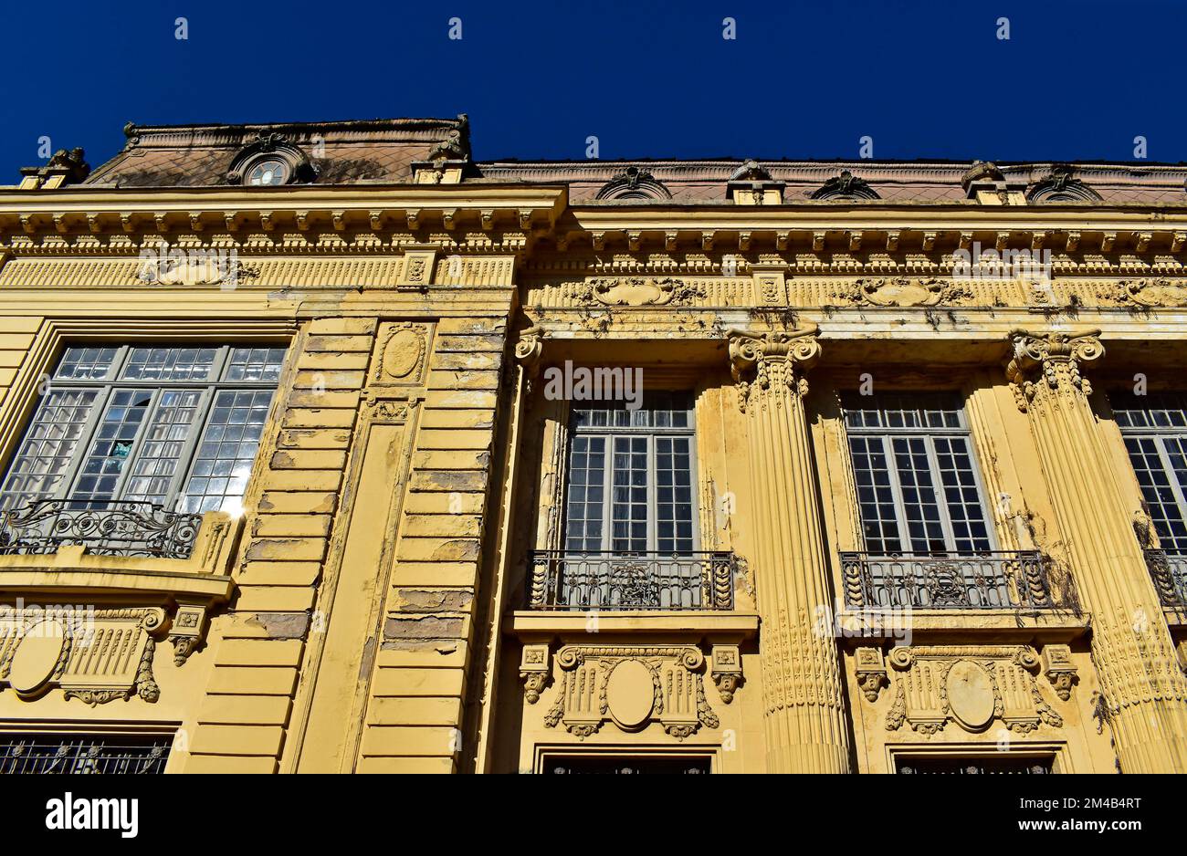 Ancient building facade in Petropolis, Rio de Janeiro, Brazil Stock ...