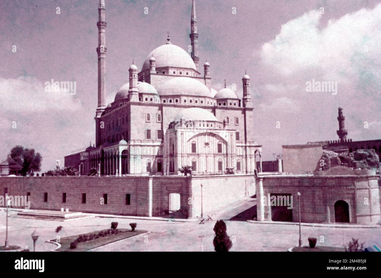 Outside view of Mohamed Ali Mosque, Cairo, Egypt 1920s Stock Photo - Alamy