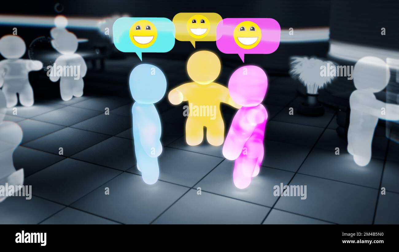 virtual reality avatars talking - happy smile images - industrial 3D ...