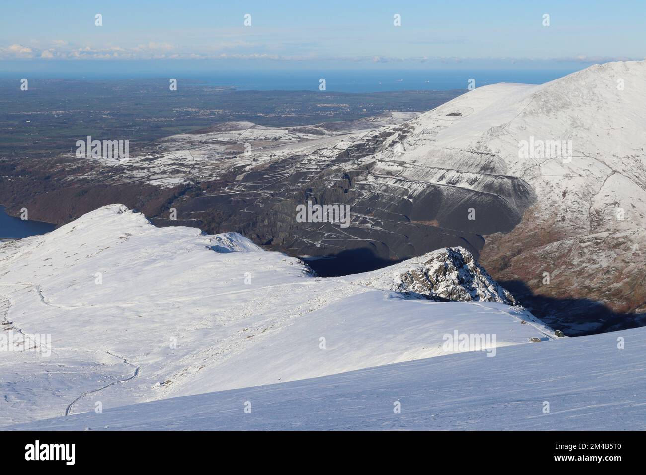 snowdonia snowdon winter wales Stock Photo - Alamy