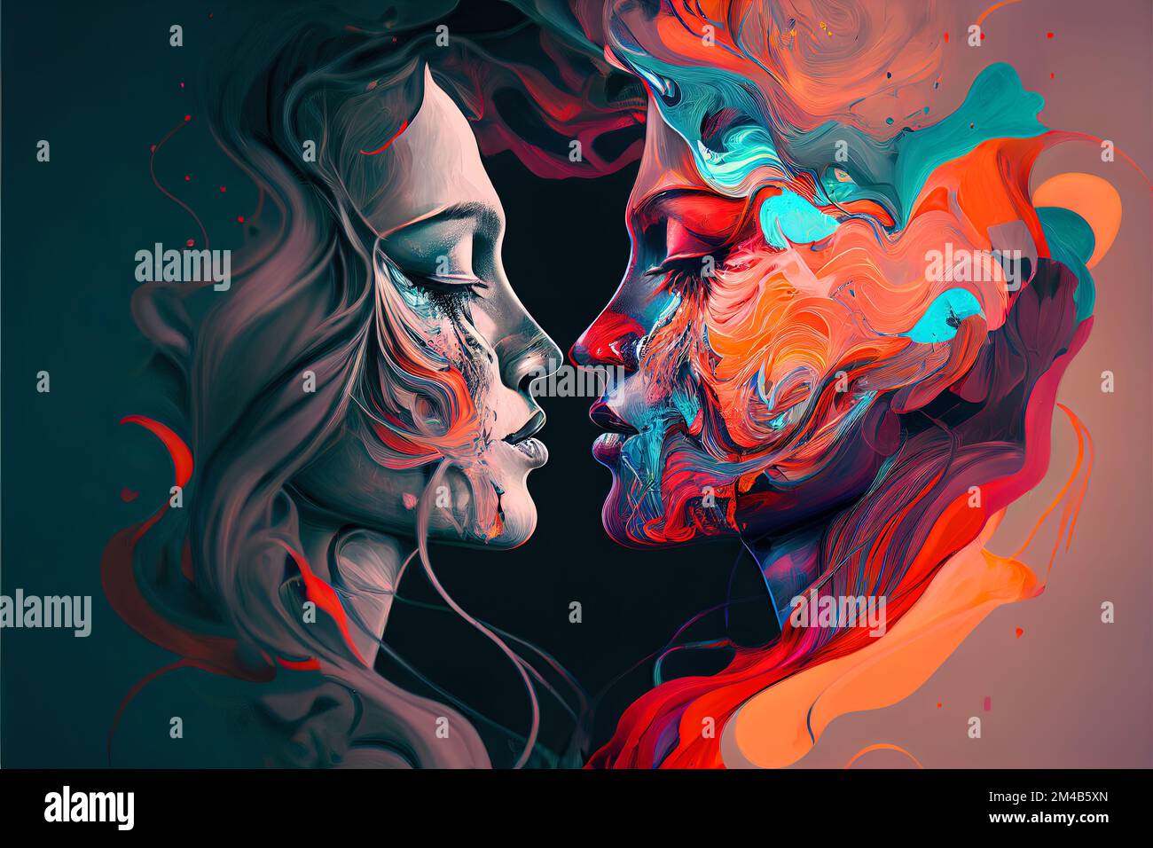 abstract background in the form of lovers, a symbol of Valentine's Day ...