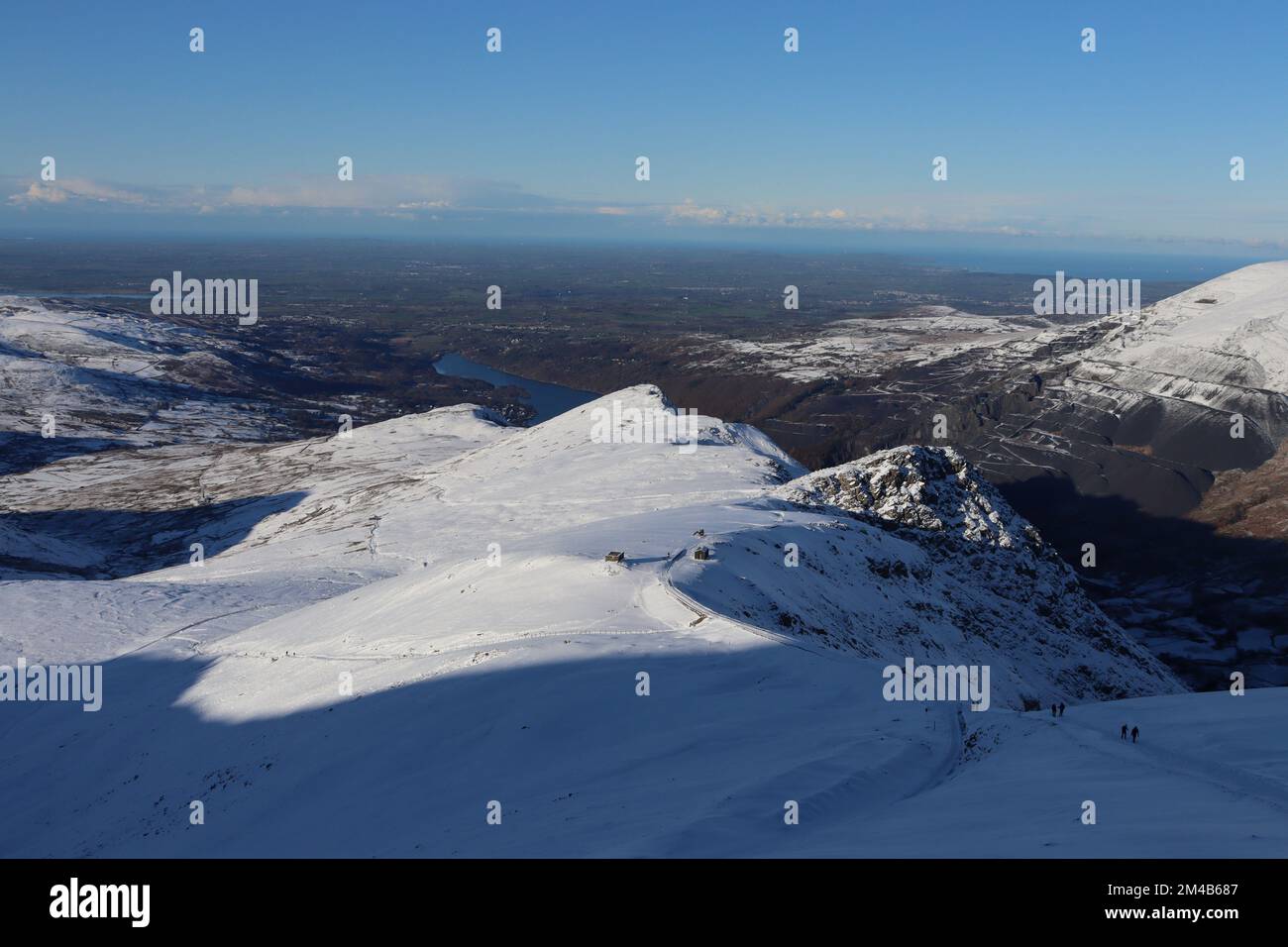 snowdonia snowdon winter wales Stock Photo - Alamy