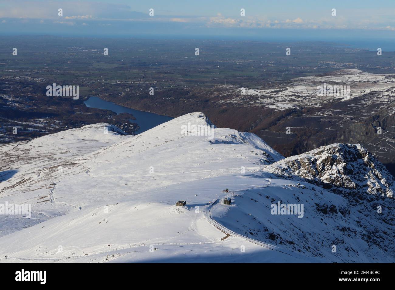 snowdonia snowdon winter wales Stock Photo - Alamy