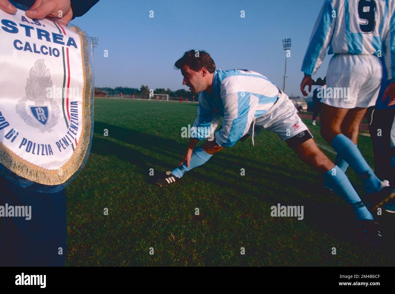 AS Astrea prison police football team iready to play, Rome, 1994 Stock ...