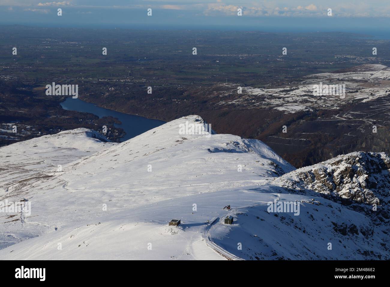 snowdonia snowdon winter wales Stock Photo - Alamy