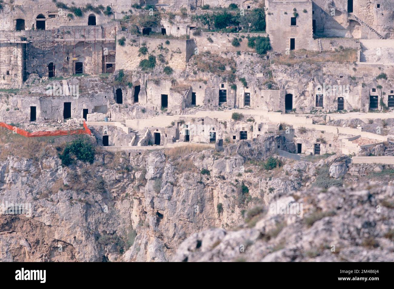 View of the Sassi caves, stones of Matera, Italy 1994 Stock Photo - Alamy