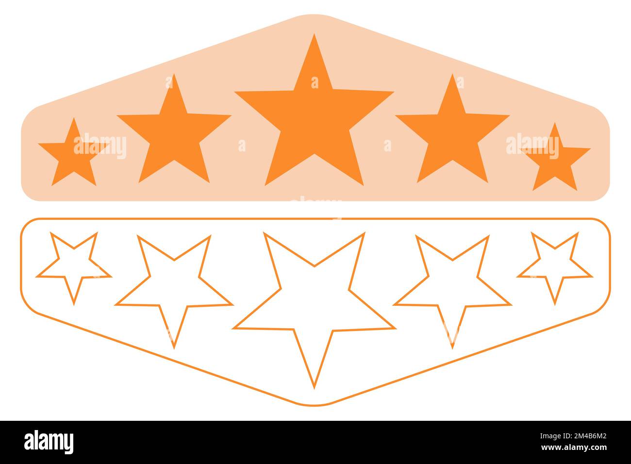 Five stars different size flat and outline. Feedback customer rating ...