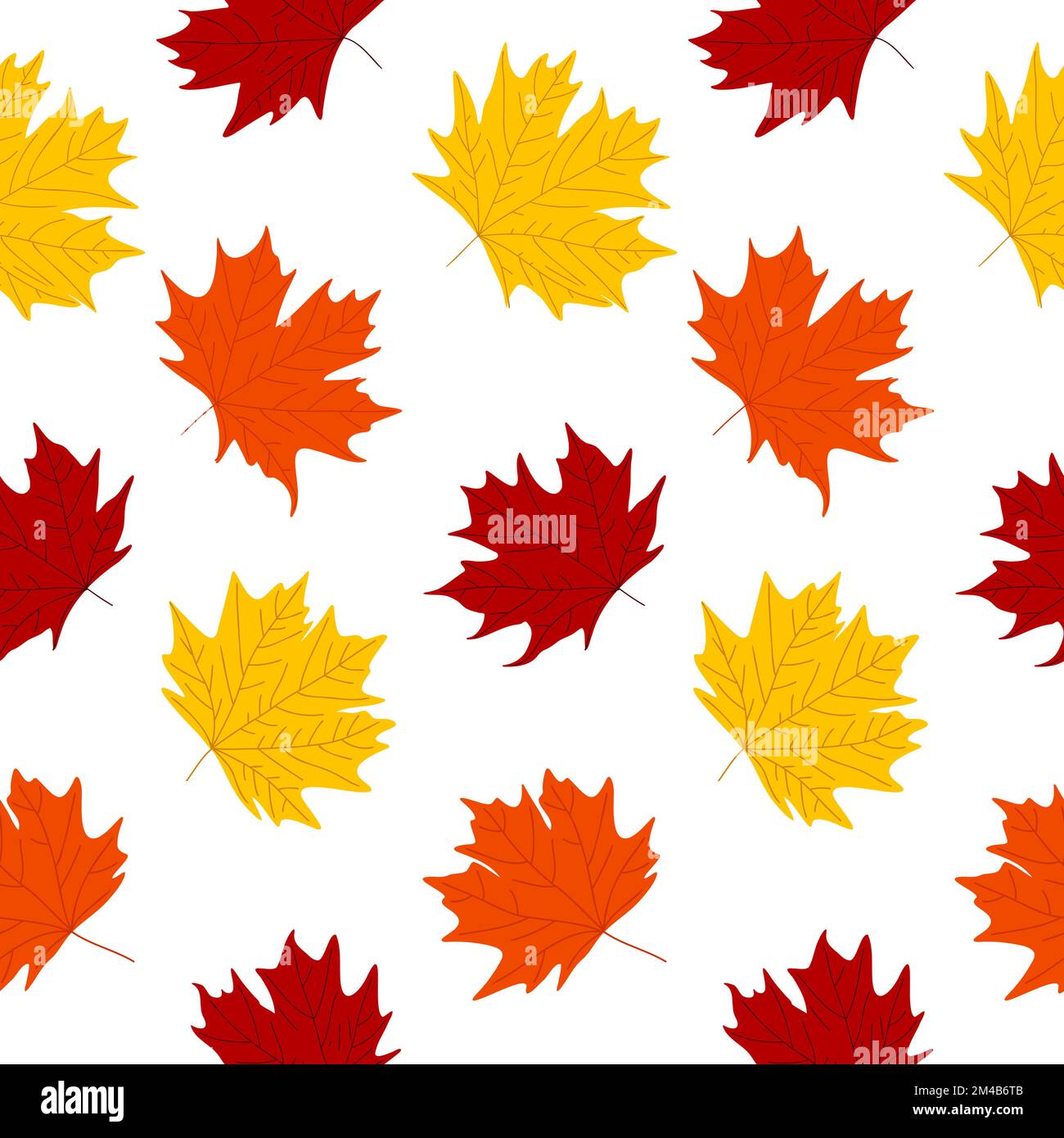 Maple leaf colorful symbol seamless pattern. Autumn falling leaves on ...