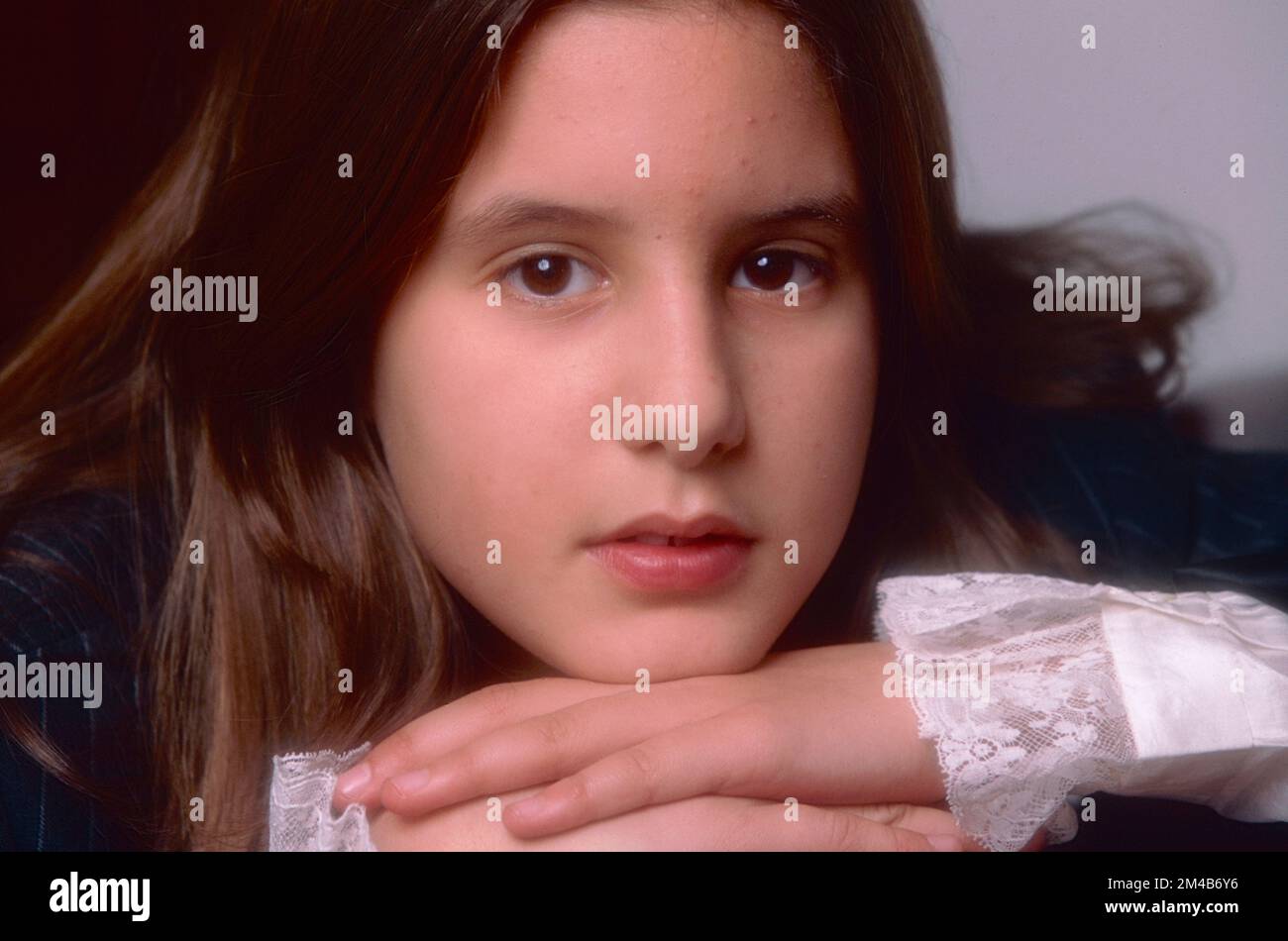 Italian actress Araba Dell'Utri child at home, Rome, Italy 1996 Stock ...