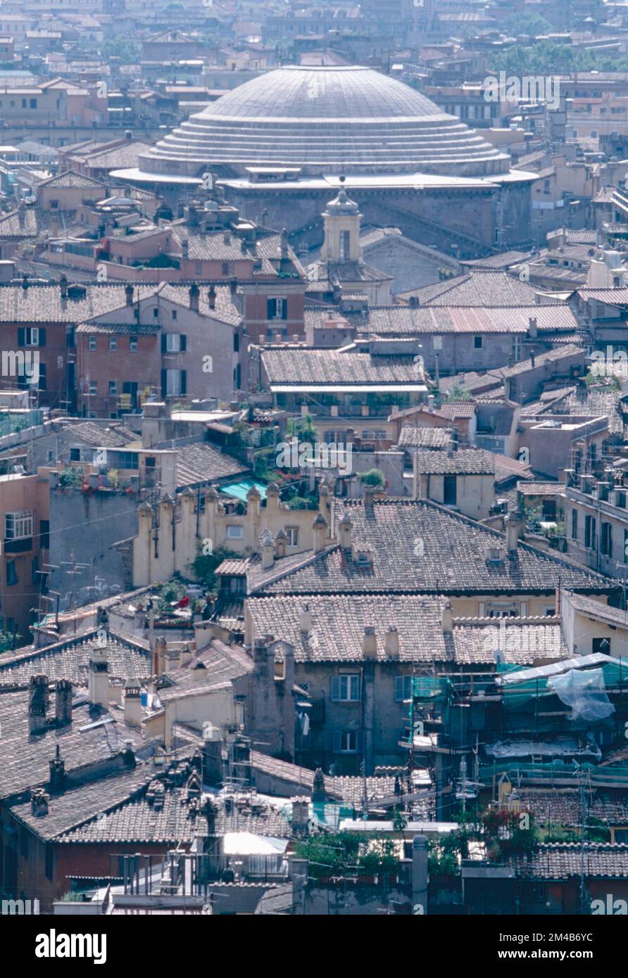 View of the Pantheon from above, Rome, Italy 1992 Stock Photo - Alamy