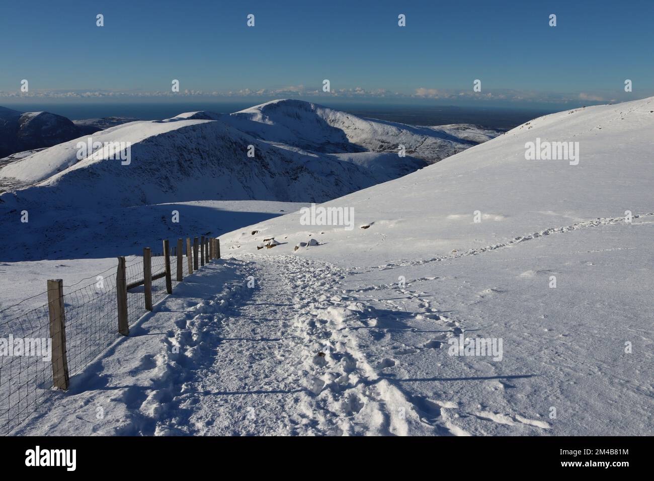 snowdonia snowdon winter wales Stock Photo - Alamy