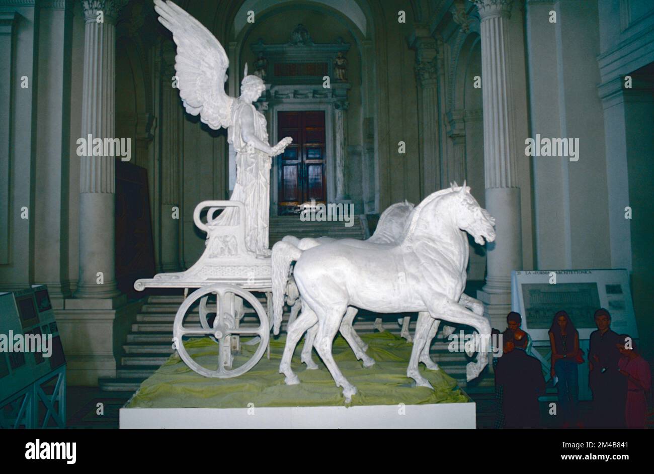 Statue of the Winged Victory with horses at Vittoriano, Rome, Italy ...