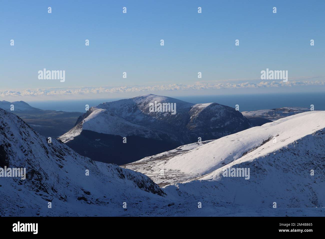 snowdonia snowdon winter wales Stock Photo - Alamy
