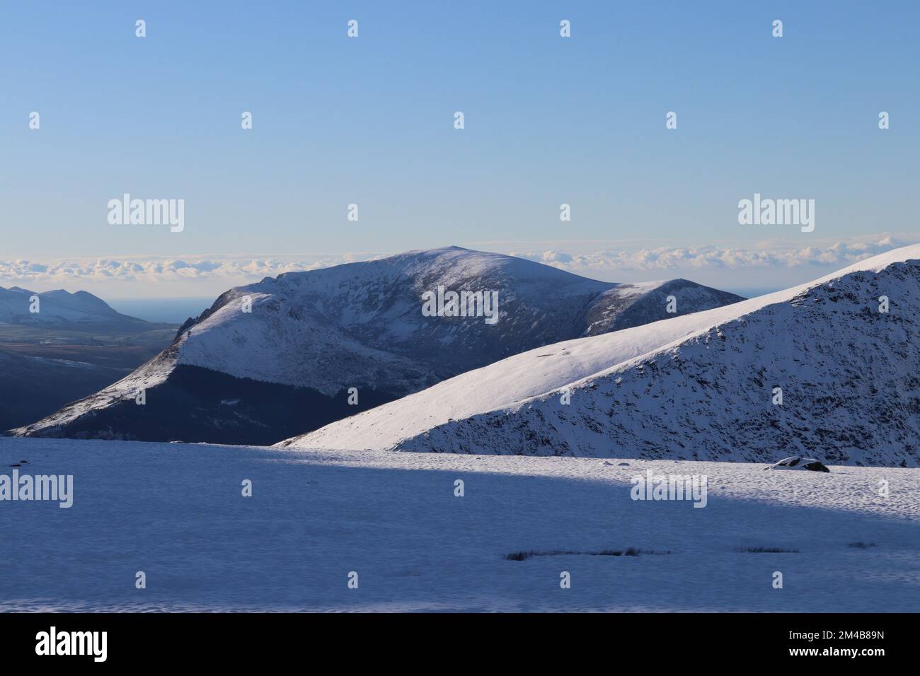 snowdonia snowdon winter wales Stock Photo - Alamy