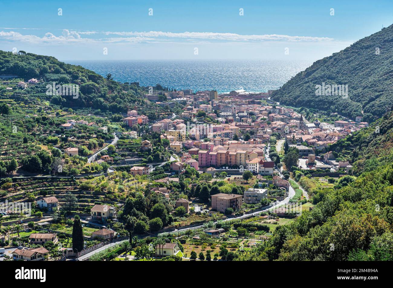village view, finale ligure, italy Stock Photo - Alamy