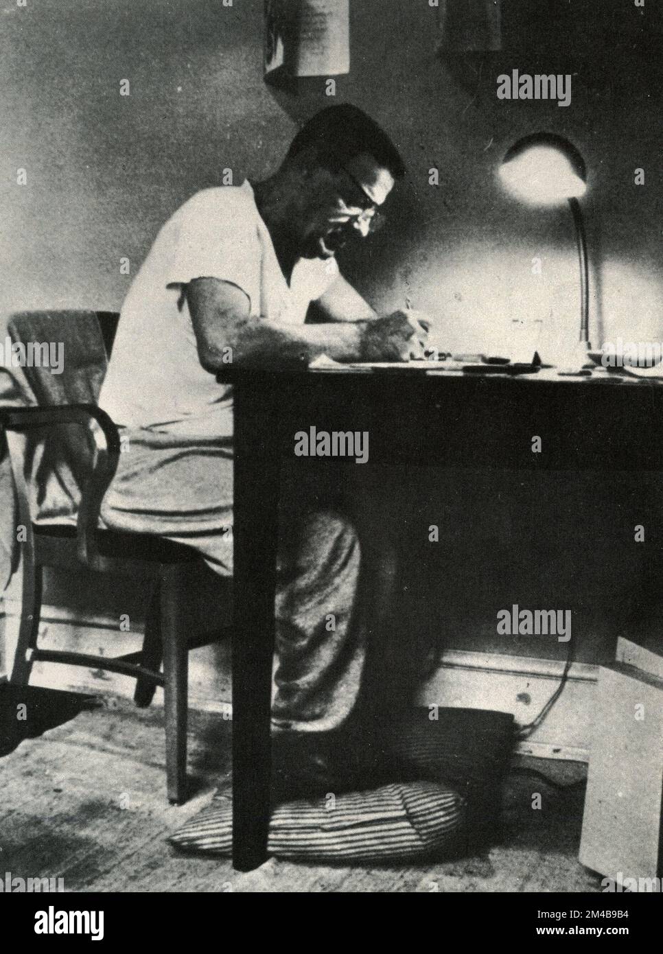 American mobster Joe Valachi in jail writing his memorial about Italo ...