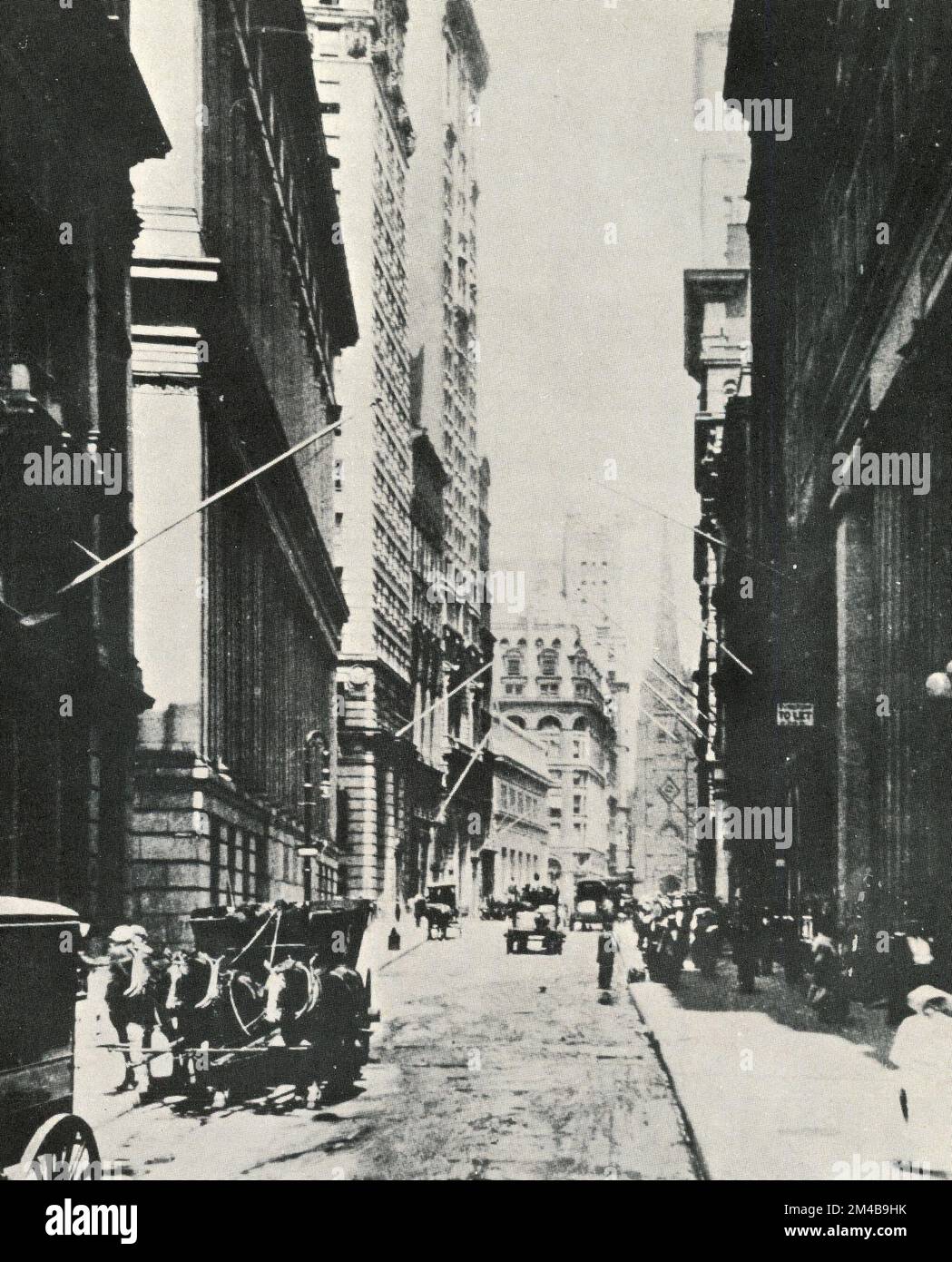 View of Wall Street, New York, USA 1850 Stock Photo - Alamy