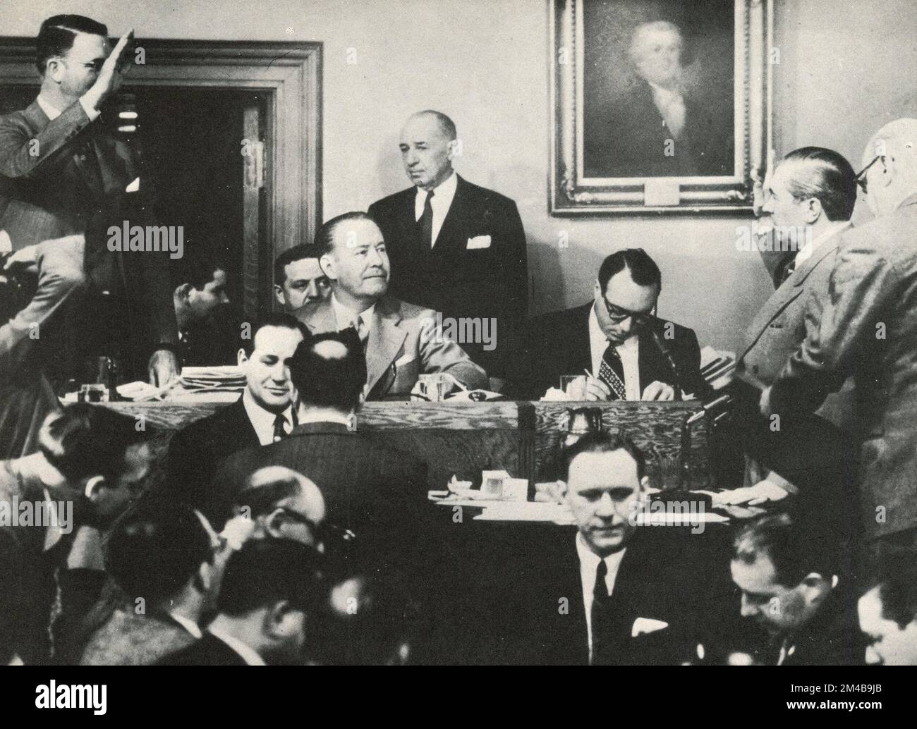 Italian-American crime boss and mafia mobster Joe Adonis testifying in ...