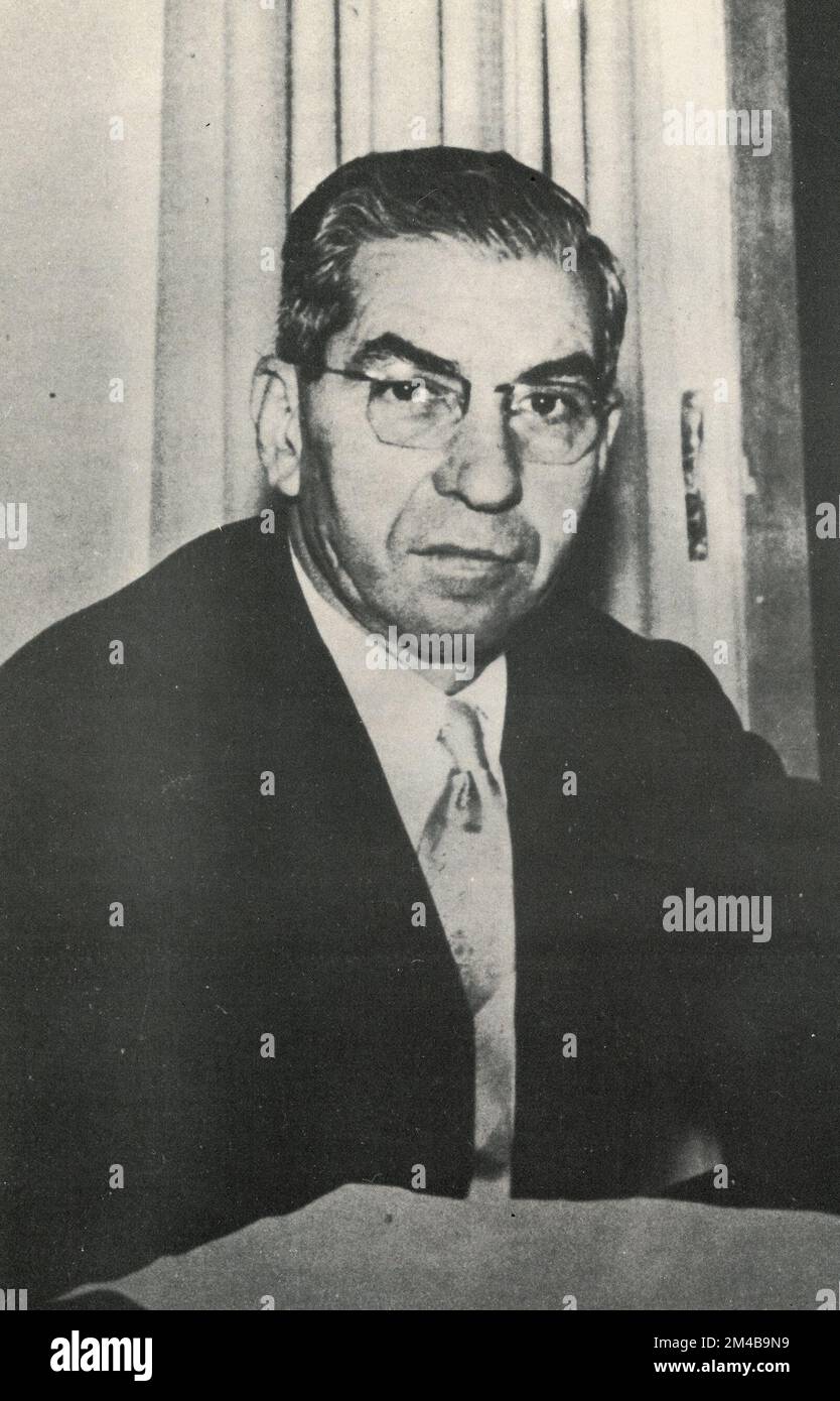 Italian-born American gangster and mafia mobster Salvatore Lucania aka ...