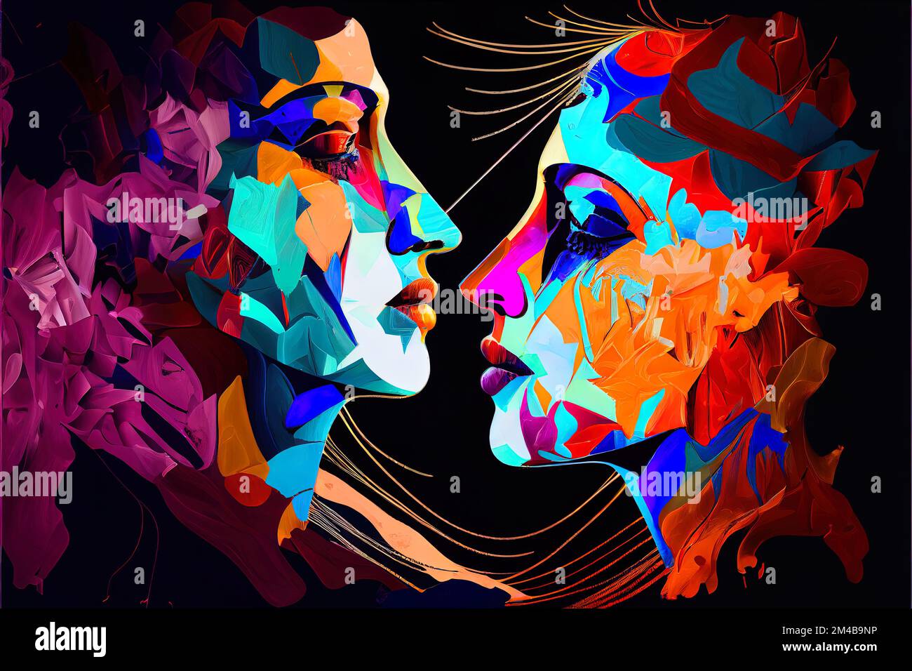 abstract background in the form of lovers, a symbol of Valentine's Day ...
