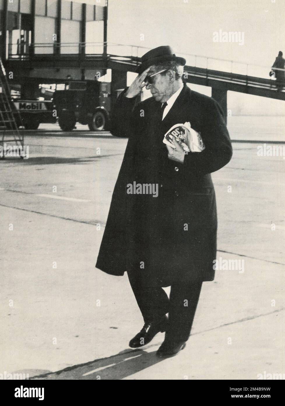 Italian-born American gangster and mafia mobster Salvatore Lucania aka ...