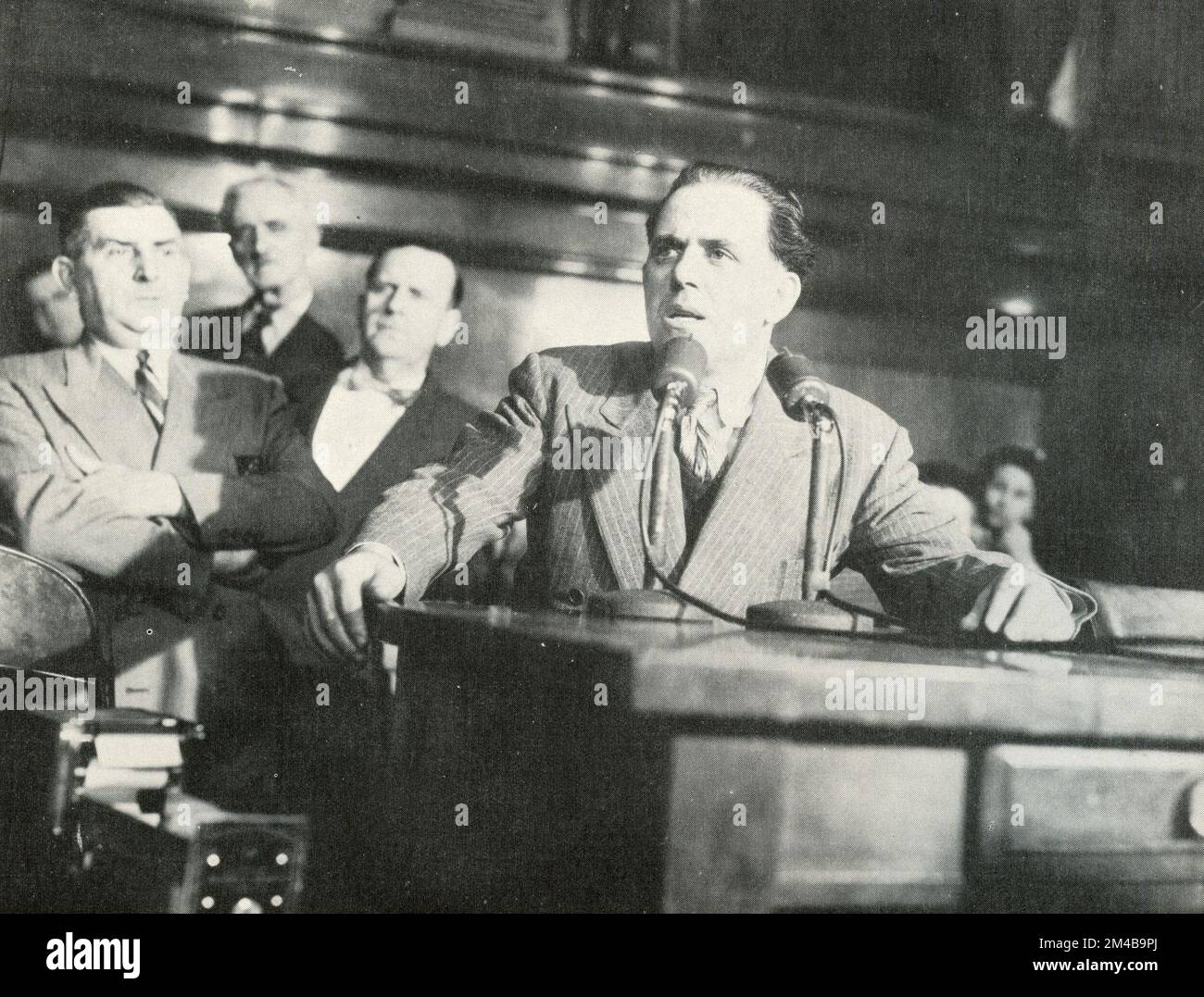 Italian-American crime boss and mafia mobster Tony Anastasia testifying ...