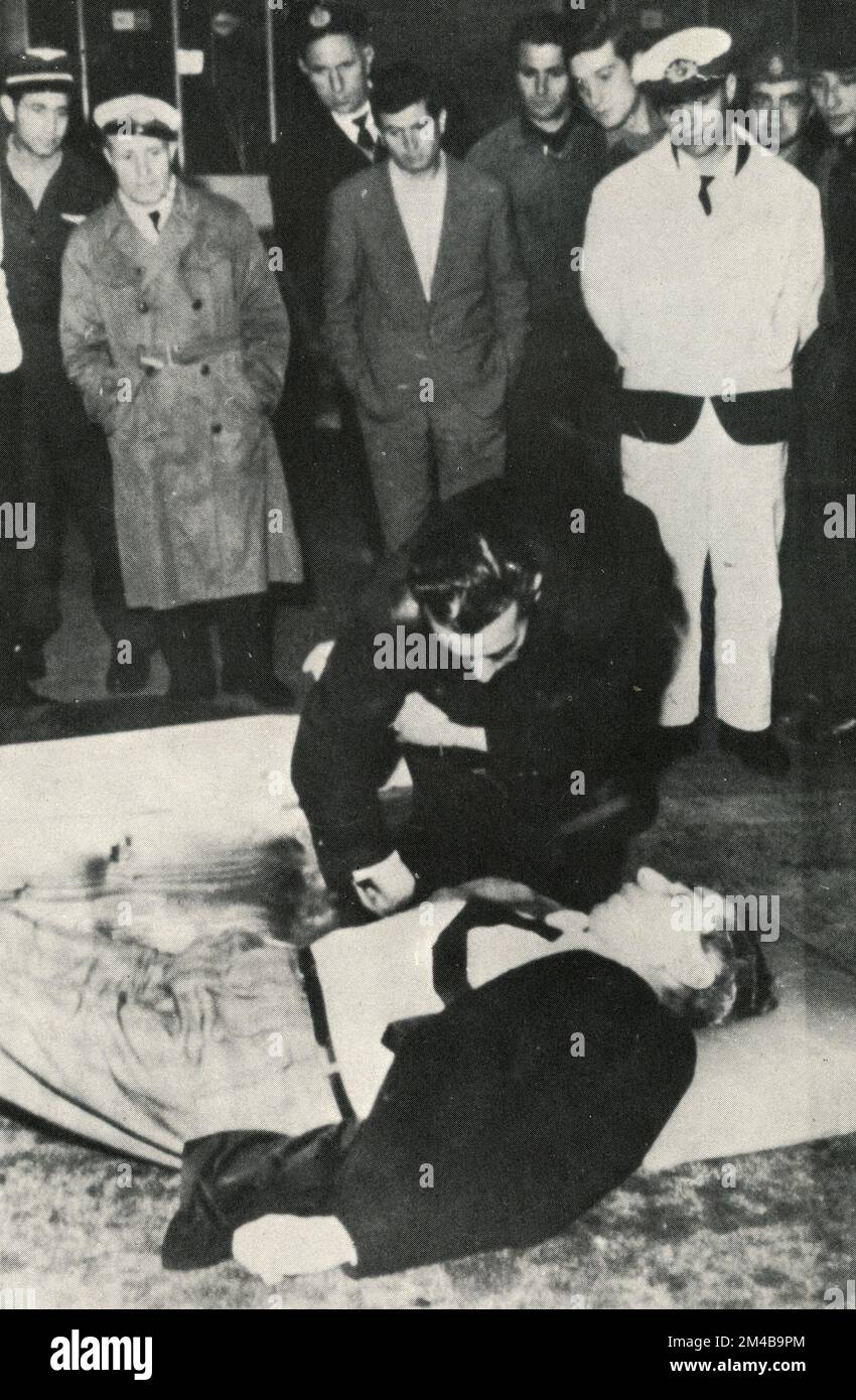 Italian-born American gangster and mafia mobster Salvatore Lucania aka ...